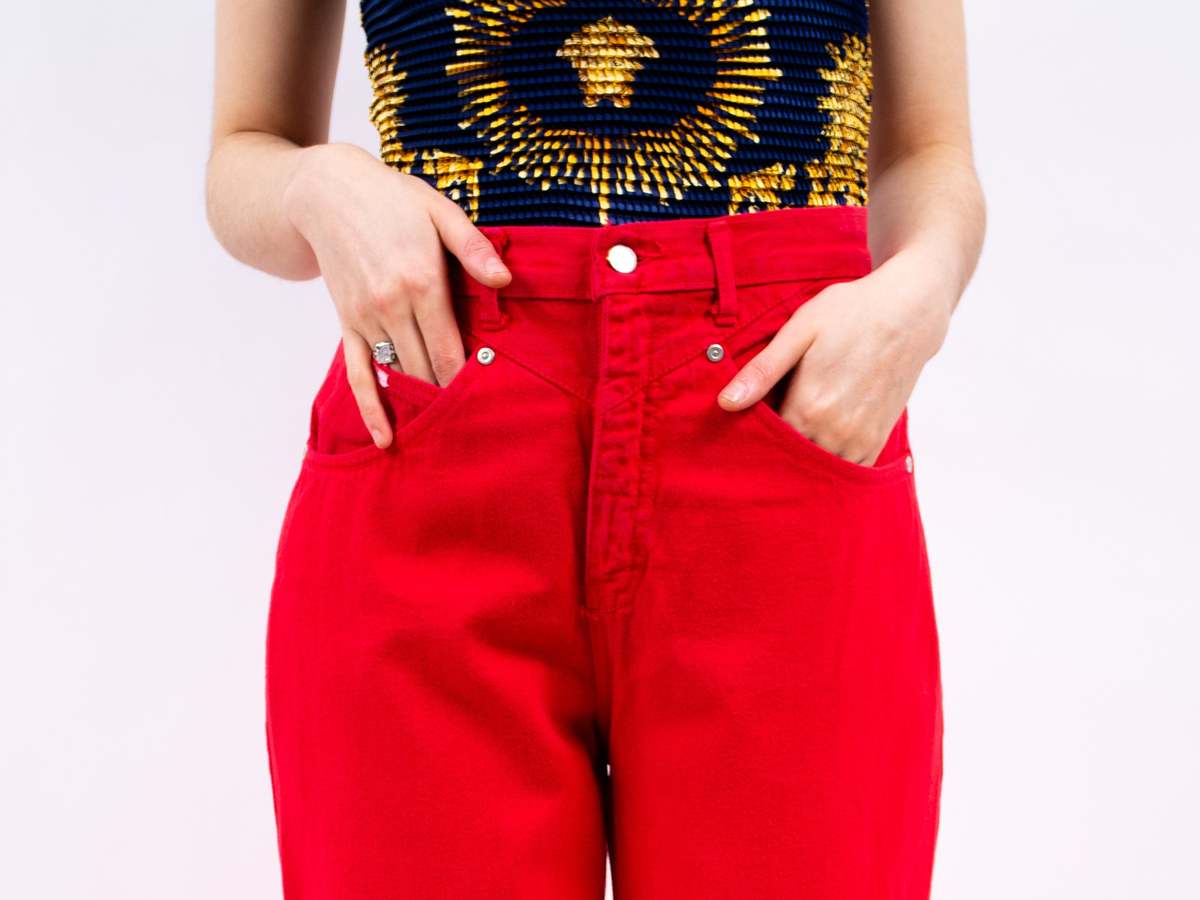 Vintage Erin Templeton bongo jeans - red | Garmentory