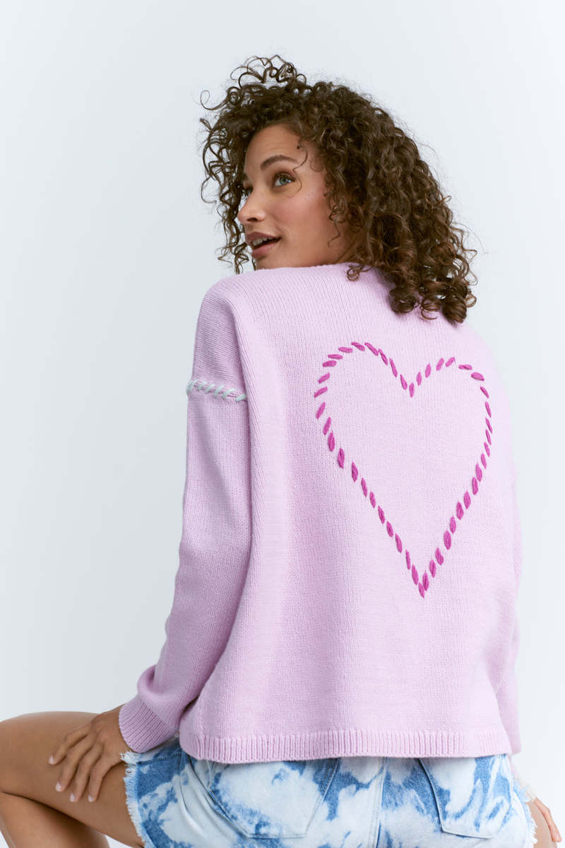 Copy of Lisa Todd Love Stitch Sweater - Orchid | Garmentory