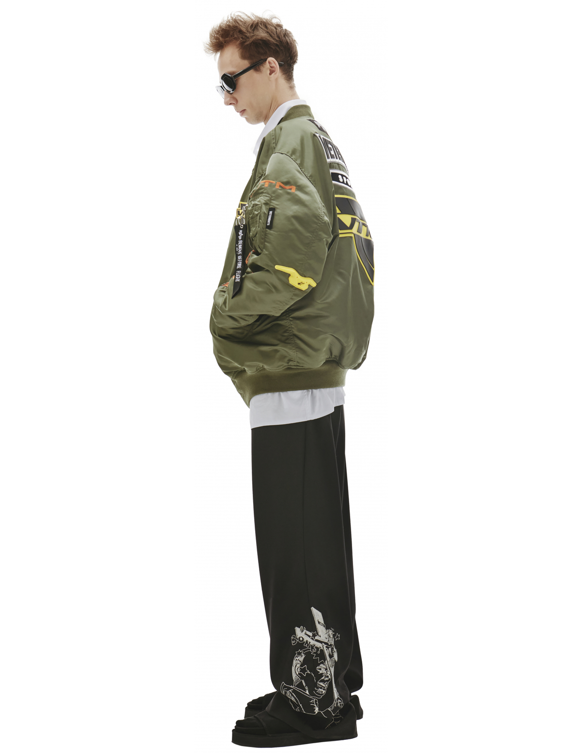 Vetements x Alpha Industries Racing Logo Reversible Bomber Jacket ...