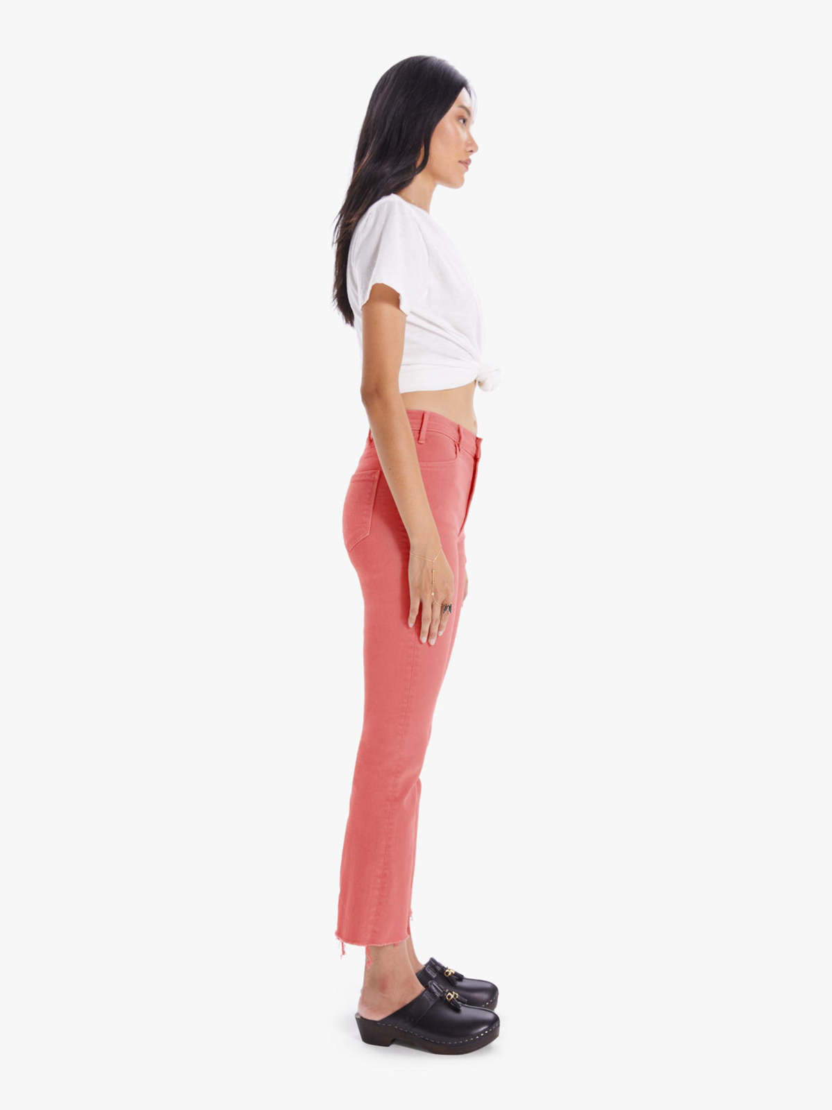 Mother Denim The Hustler Ankle Fray - Rose of Sharon | Garmentory