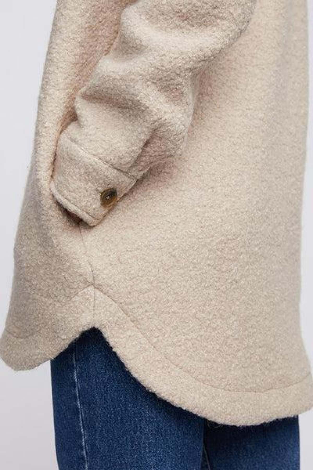 Just Female Box Shirt Jacket - Cream | Garmentory