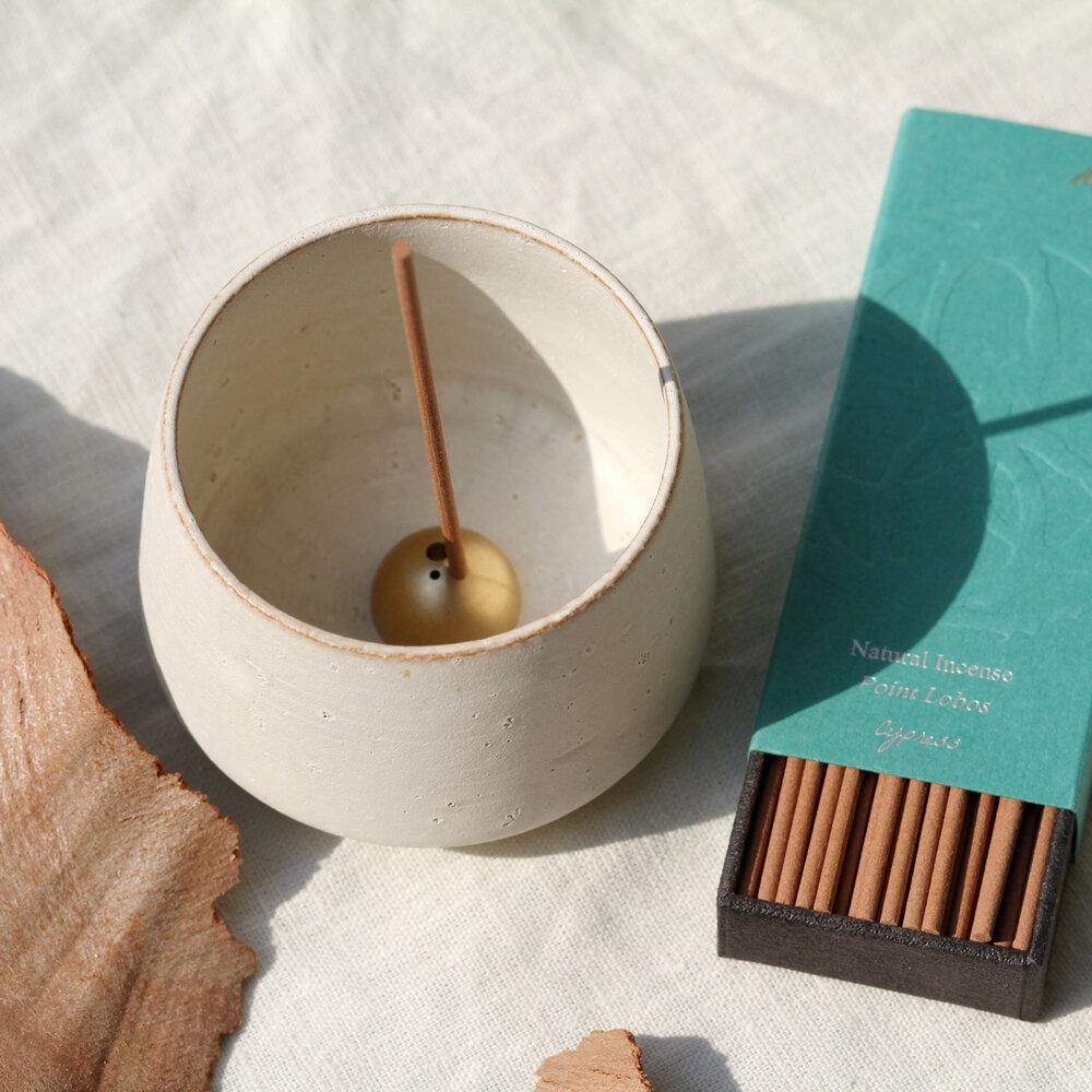 Ume Onyx Incense Bowl - White | Garmentory