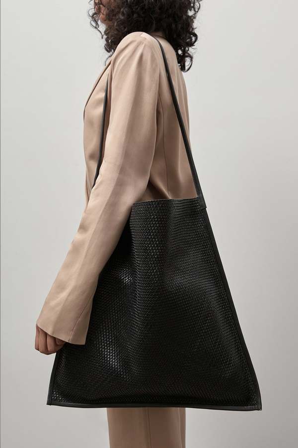 St. Agni Large Woven Sling Bag - Black | Garmentory