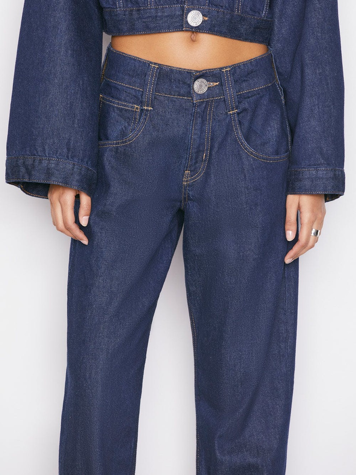 FRAME Denim Oversized Detail Denim Pant - Rinse | Garmentory