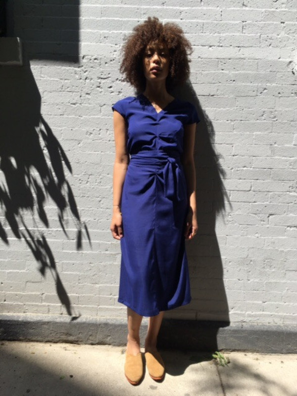 Kathy Kemp Navy Animal Spirit Dress | Garmentory