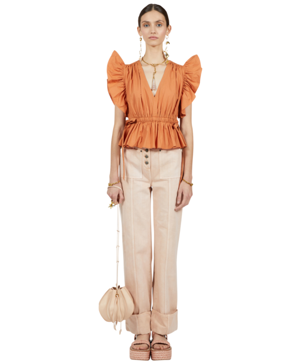 Ulla Johnson Iyla Top - Clay | Garmentory