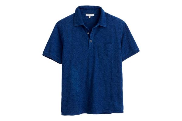 Alex Mill Slub Cotton Standard Polo - Dark Indigo | Garmentory