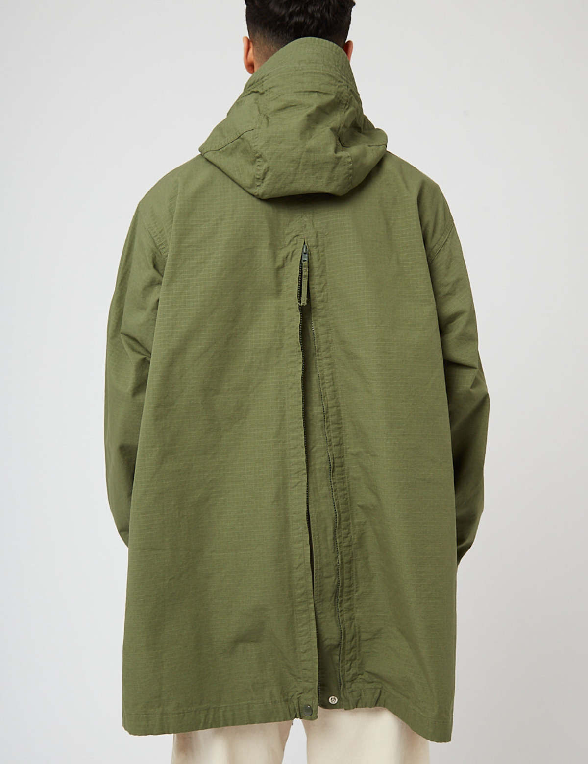 Engineered Garments Cotton Ripstop Over Parka - Olive Green | Garmentory