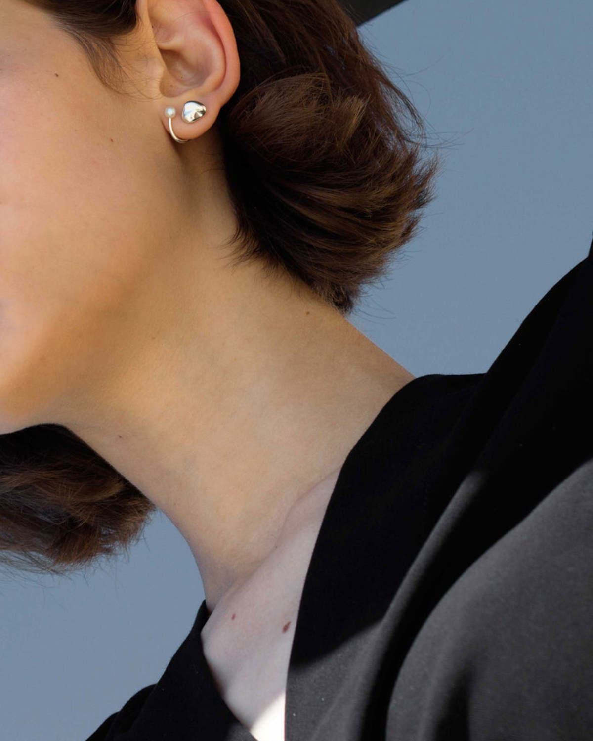 Knobbly Studio Twin Pearl Earring | Garmentory