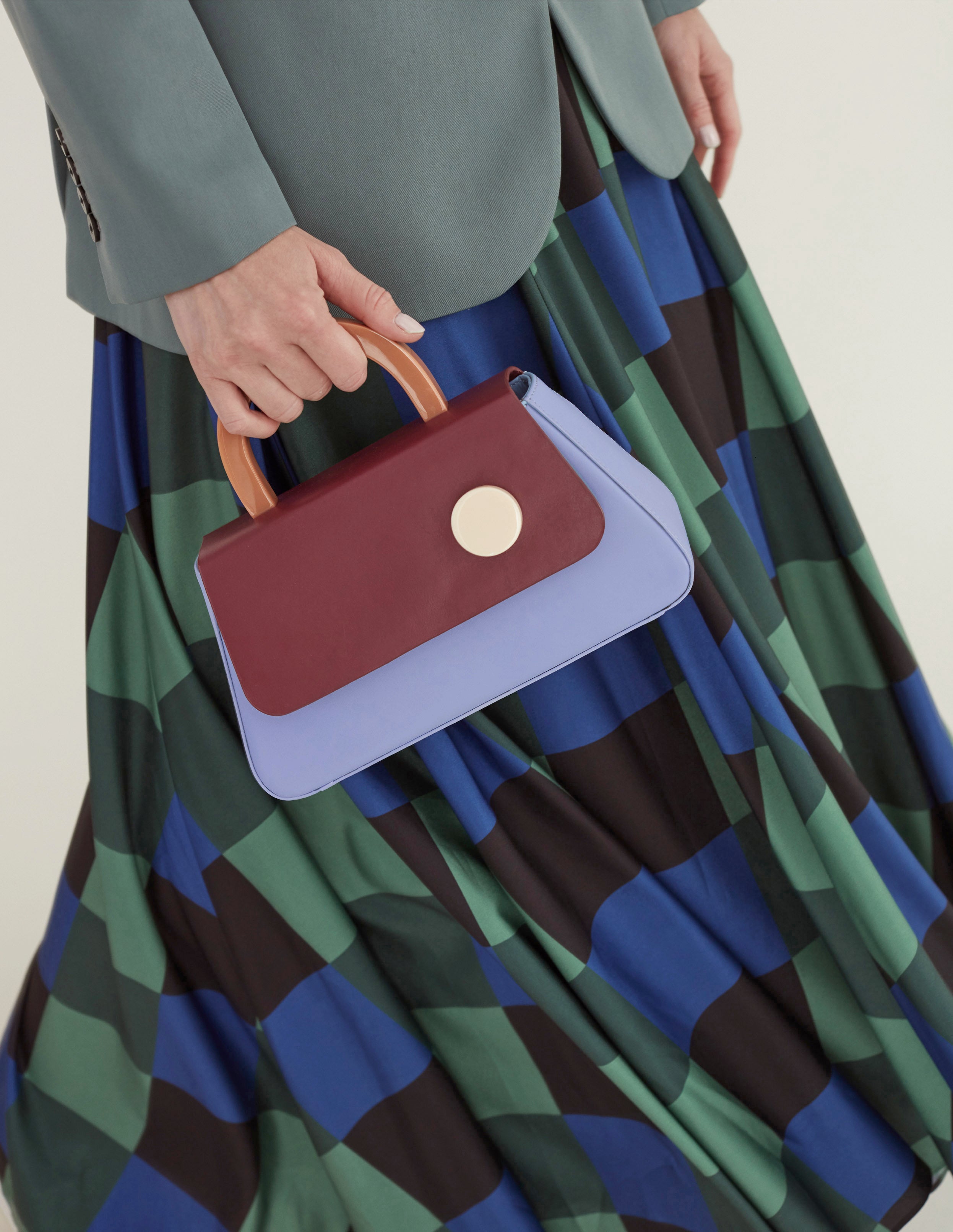 MATTER MATTERS Alice Flap Bag with Strap - Burgundy | Garmentory