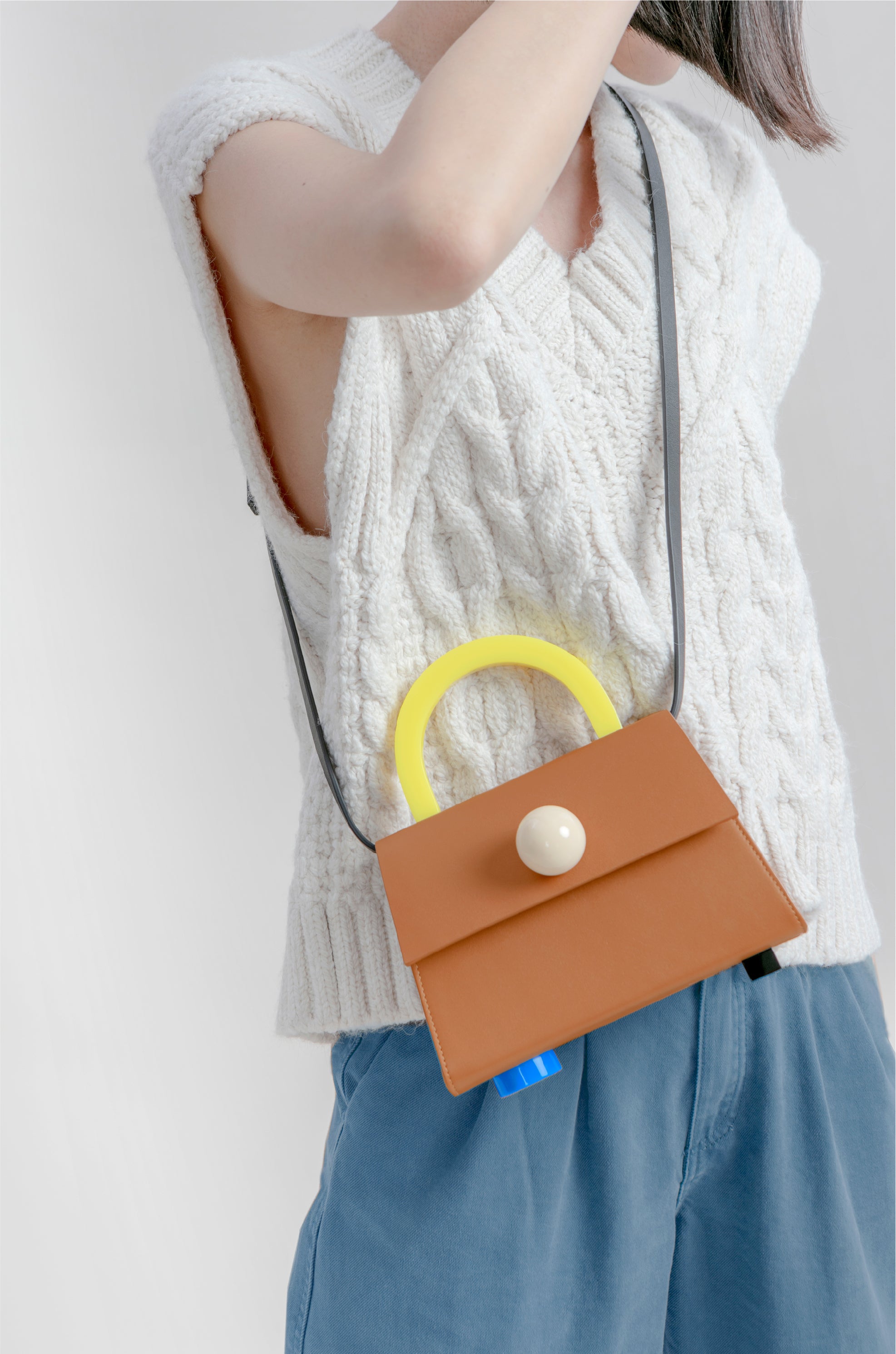 MATTER MATTERS Diva Satchel Strap Bag - Camel | Garmentory