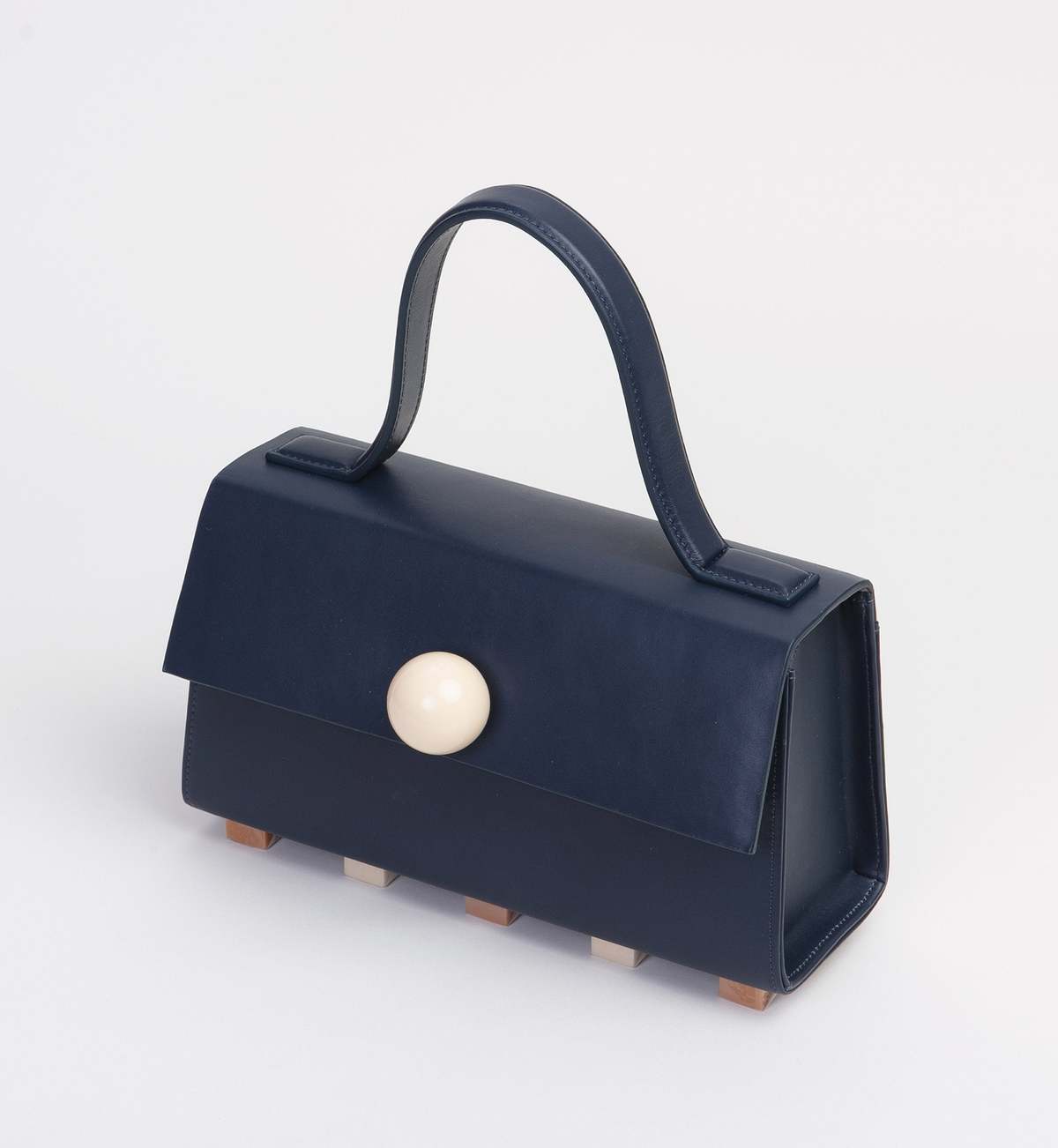 MATTER MATTERS Mini Trapezoid Strap Satchel Bag - Navy | Garmentory
