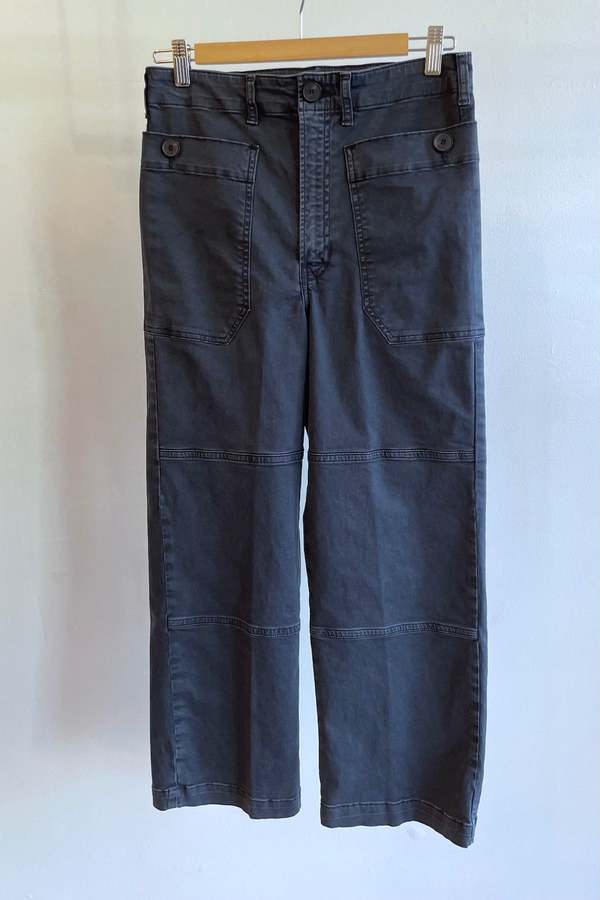 FRAME Denim Oversized Utility Pant - Navy | Garmentory