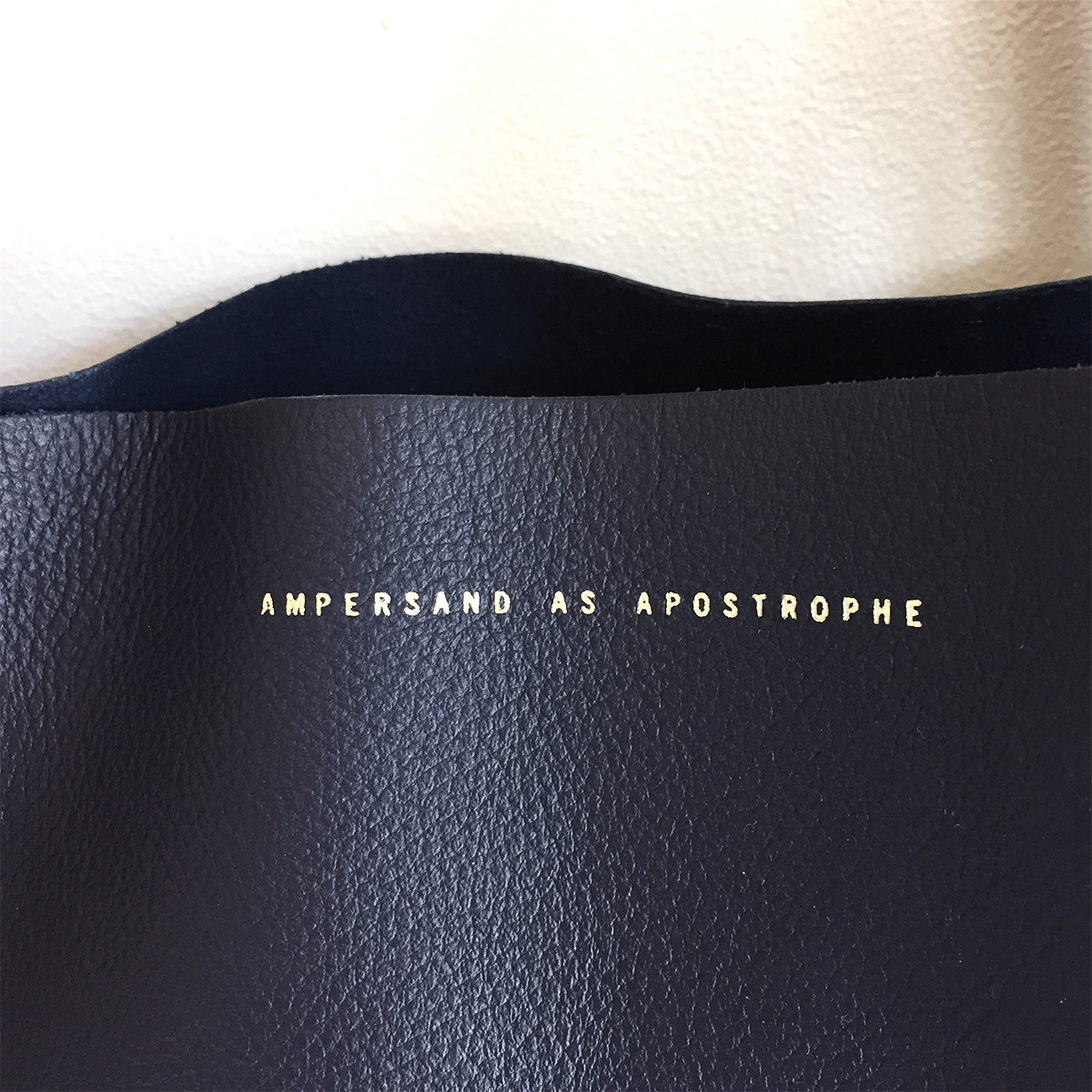 Ampersand as Apostrophe Sideways Tote in Midnight Blue | Garmentory