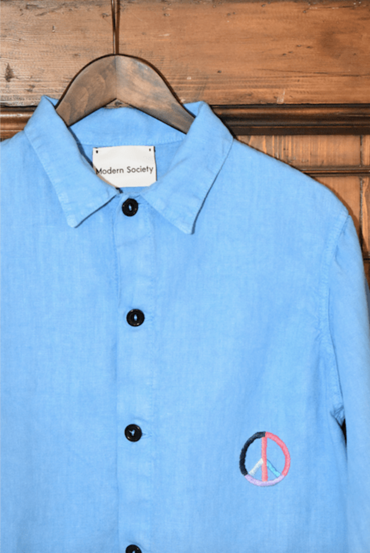 Modern Society Peace Jacket - Sky Blue | Garmentory