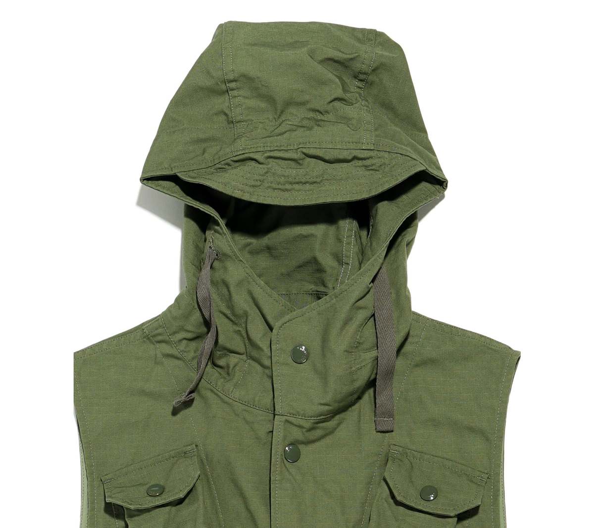 Engineered Garments Cotton Ripstop Field Vest - Olive | Garmentory