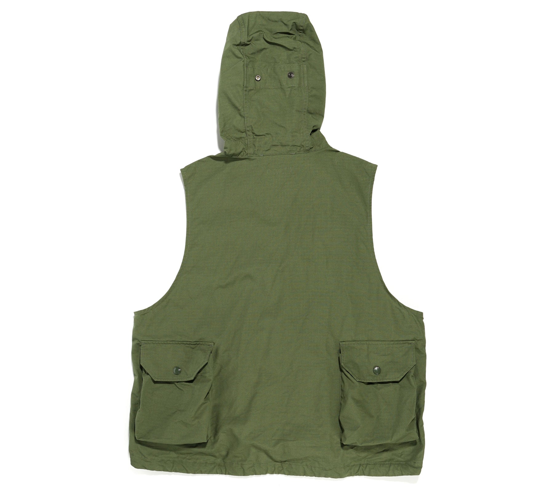 Engineered Garments Cotton Ripstop Field Vest - Olive | Garmentory