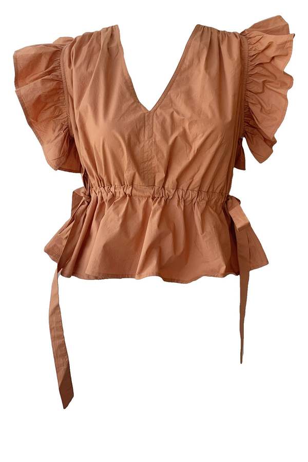 Ulla Johnson Iyla Top - Clay | Garmentory