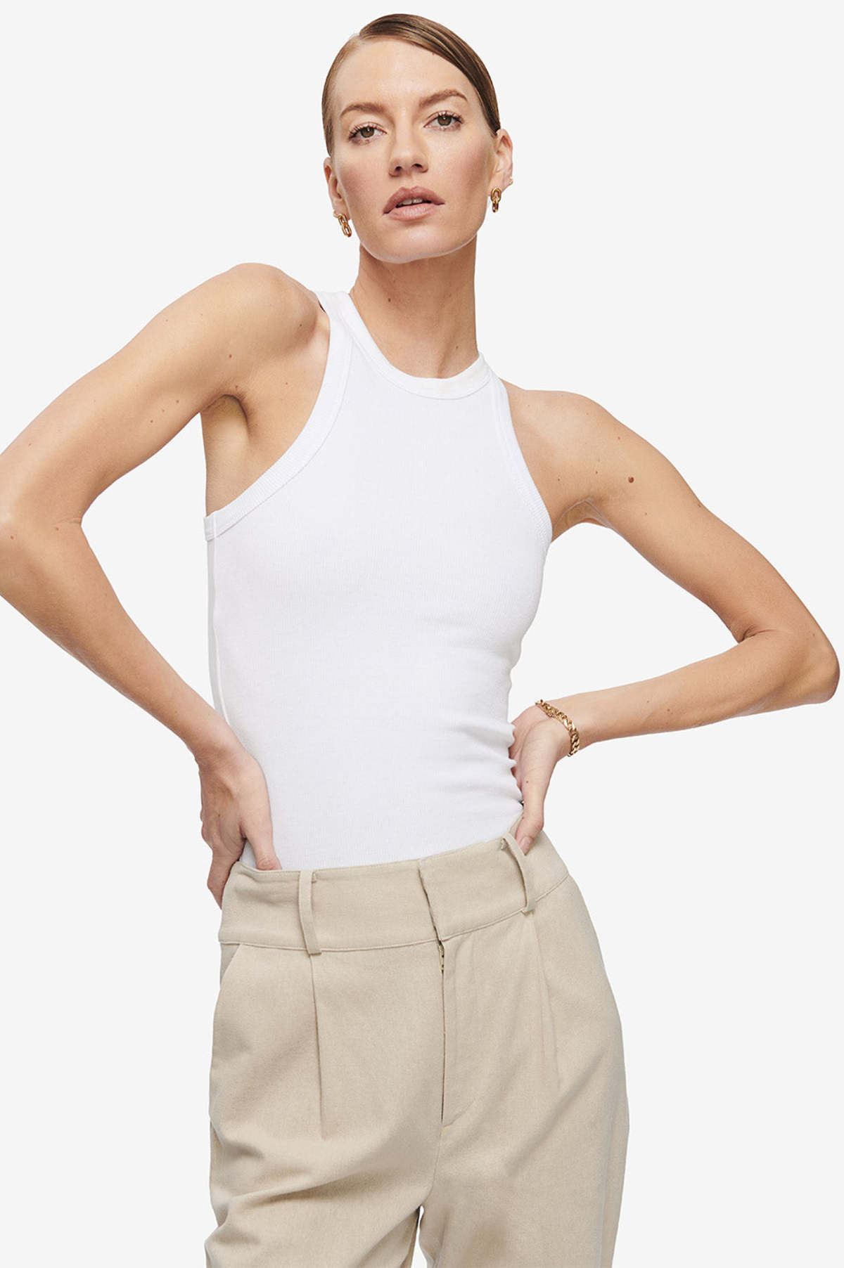 Anine Bing Eva Tank - White | Garmentory