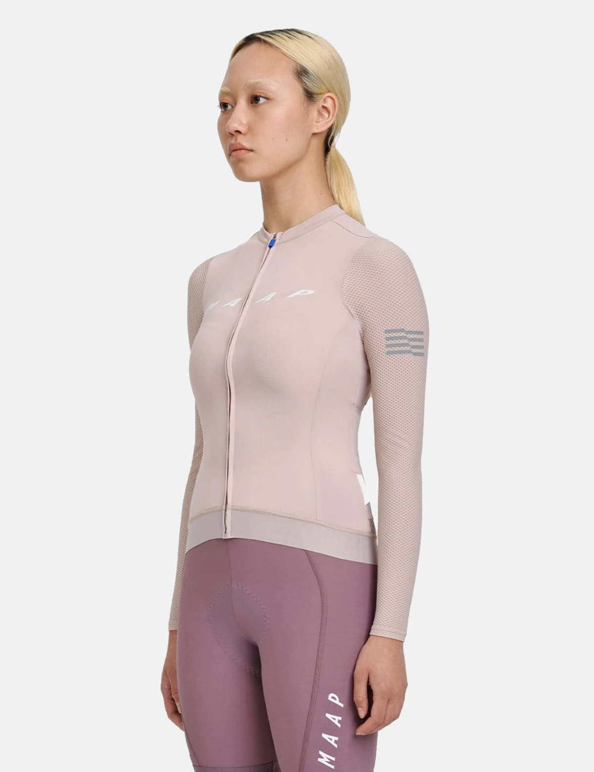 MAAP Womens Evade Pro Base Long Sleeve Jersey - Chalk Pink | Garmentory