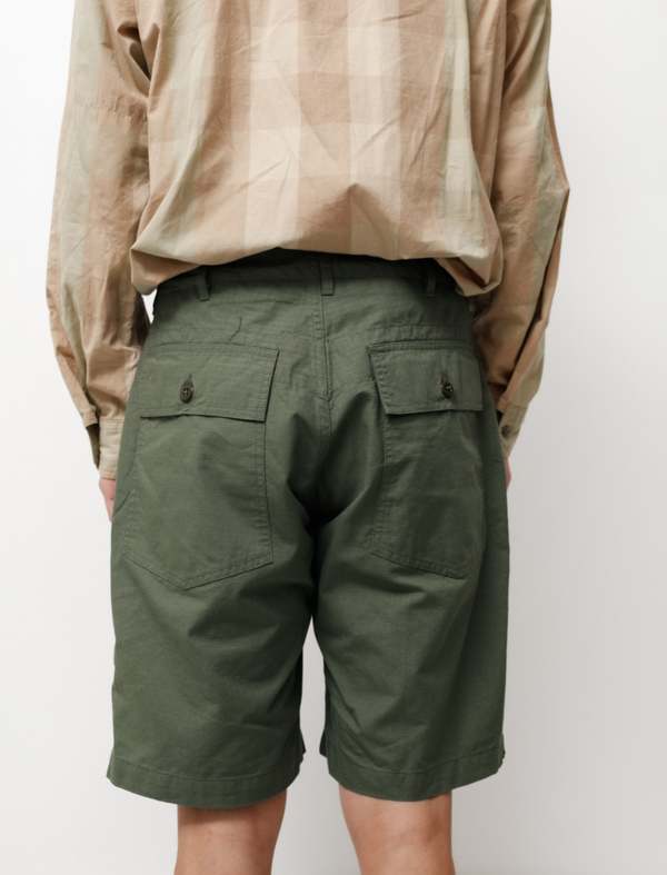 Engineered Garments Cotton Ripstop Fatigue Short - Olive | Garmentory