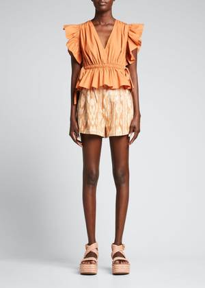 Ulla Johnson Iyla Top - Clay | Garmentory