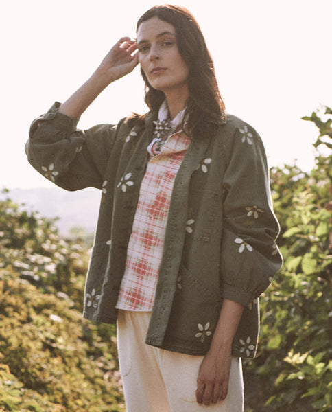 The Great. The Commodore Jacket - Army Western Floral Stamp | Garmentory