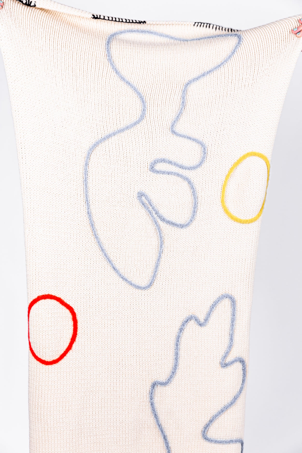 Atelier Delphine Fern Hand Embroidered Wool Blanket | Garmentory