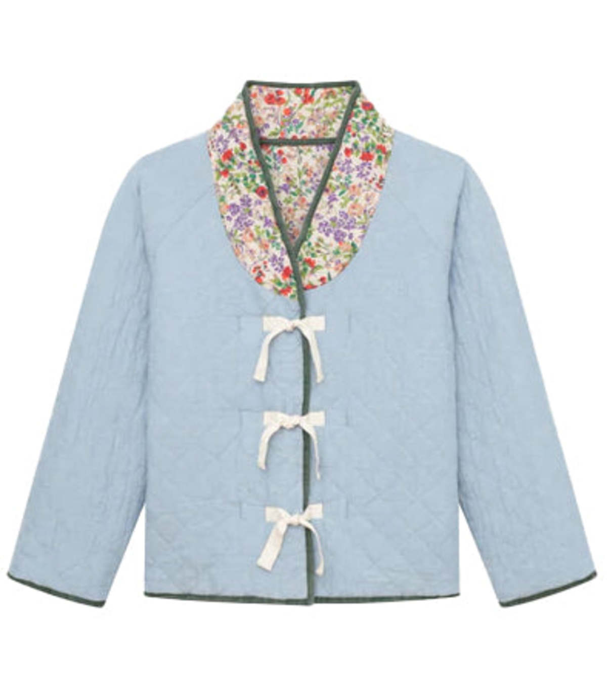 The Great. The Reversible Toggle Jacket - Cream Fresh Water Floral ...