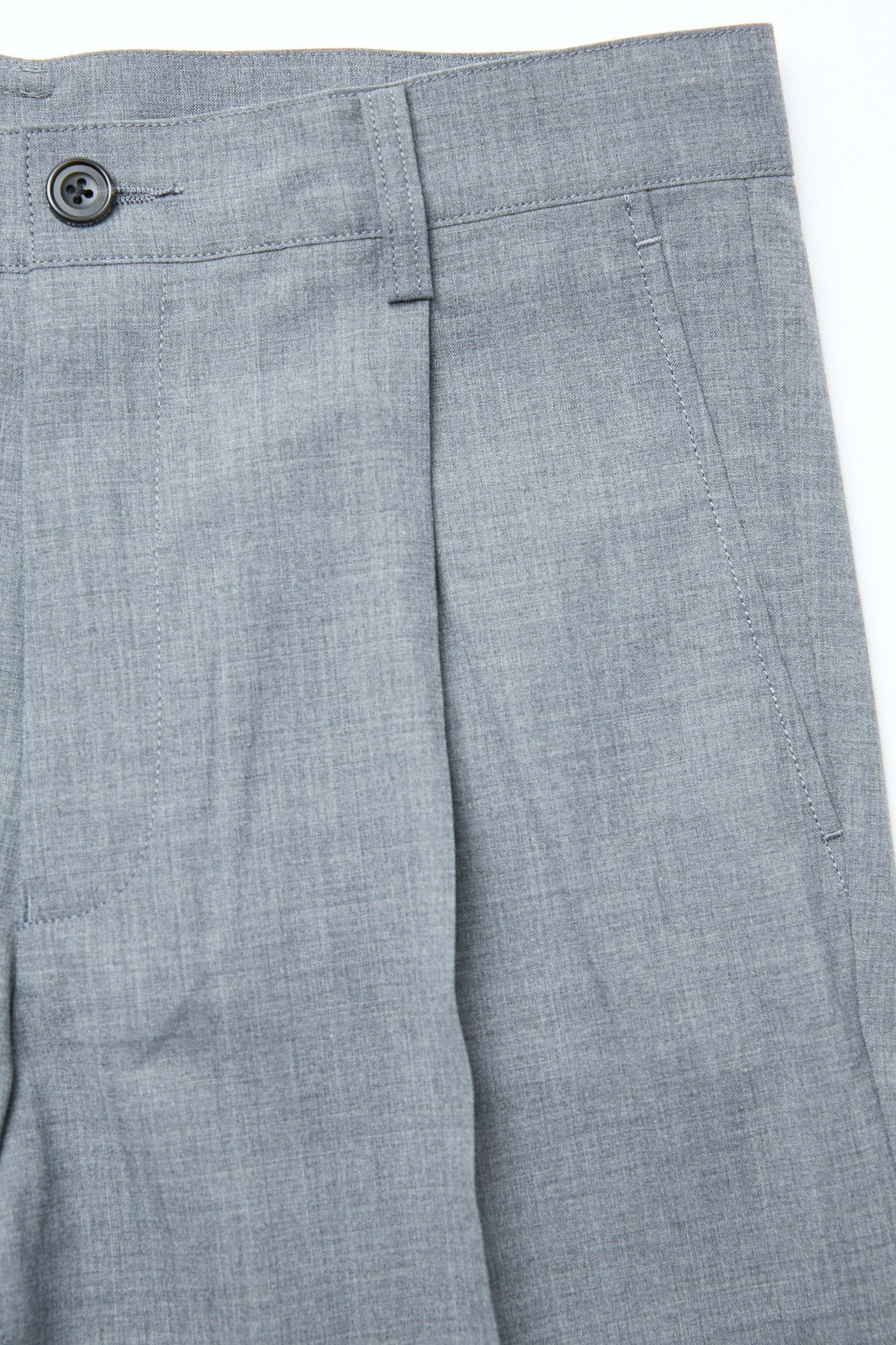Beams Plus 1Pleat Combat Wool Tropical Pants - Grey | Garmentory