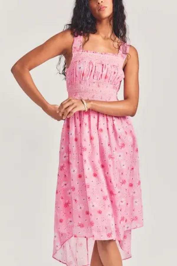 LoveShackFancy Pasha Dress - Coral Blaze | Garmentory