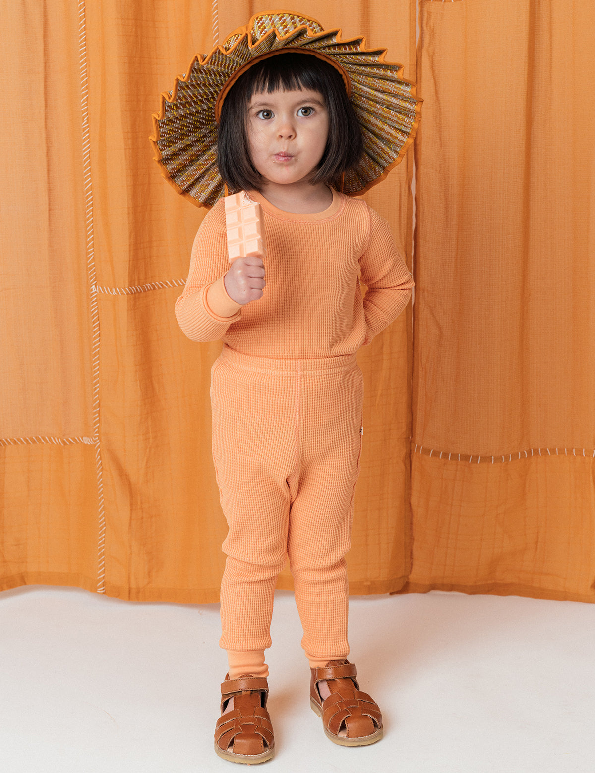 Kids Noble Organic Waffle Set - Creamsicle | Garmentory