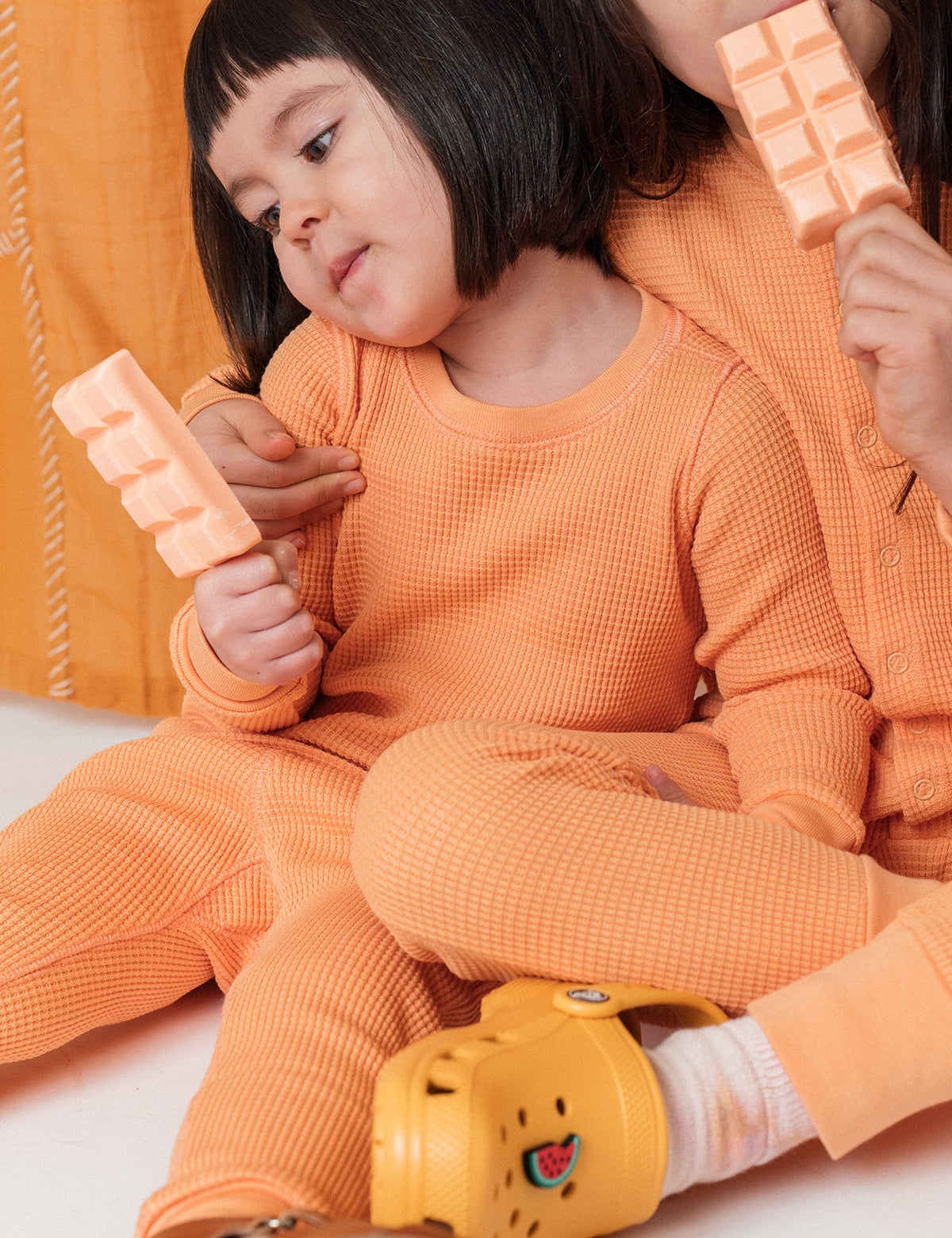 Kids Noble Organic Waffle Set - Creamsicle | Garmentory
