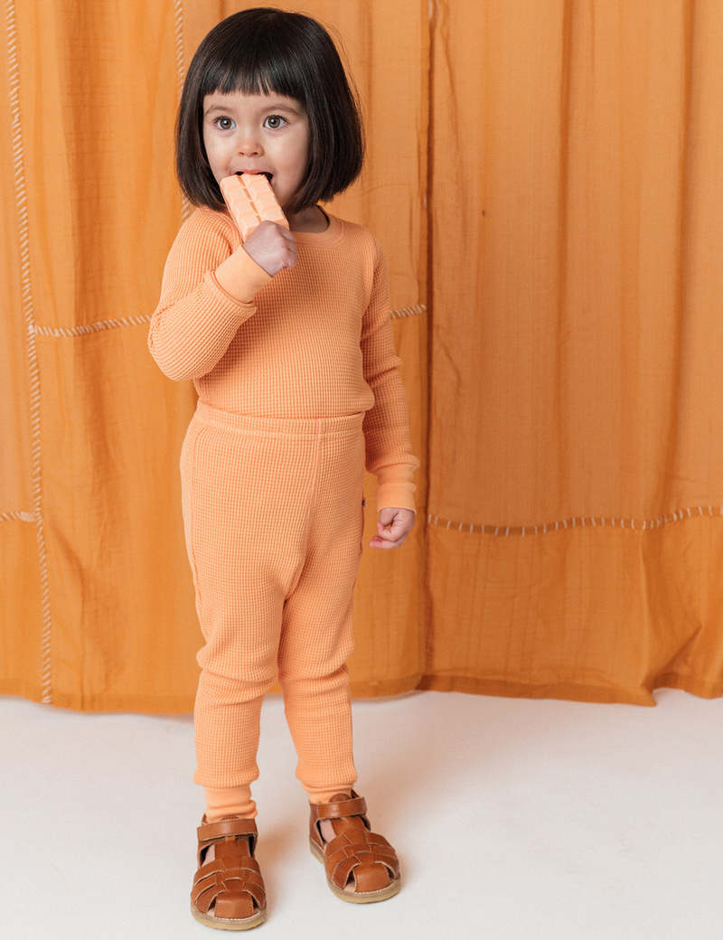 Kids Noble Organic Waffle Set - Creamsicle | Garmentory