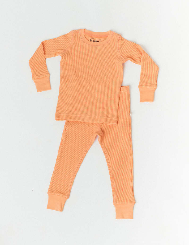 Kids Noble Organic Waffle Set - Creamsicle | Garmentory