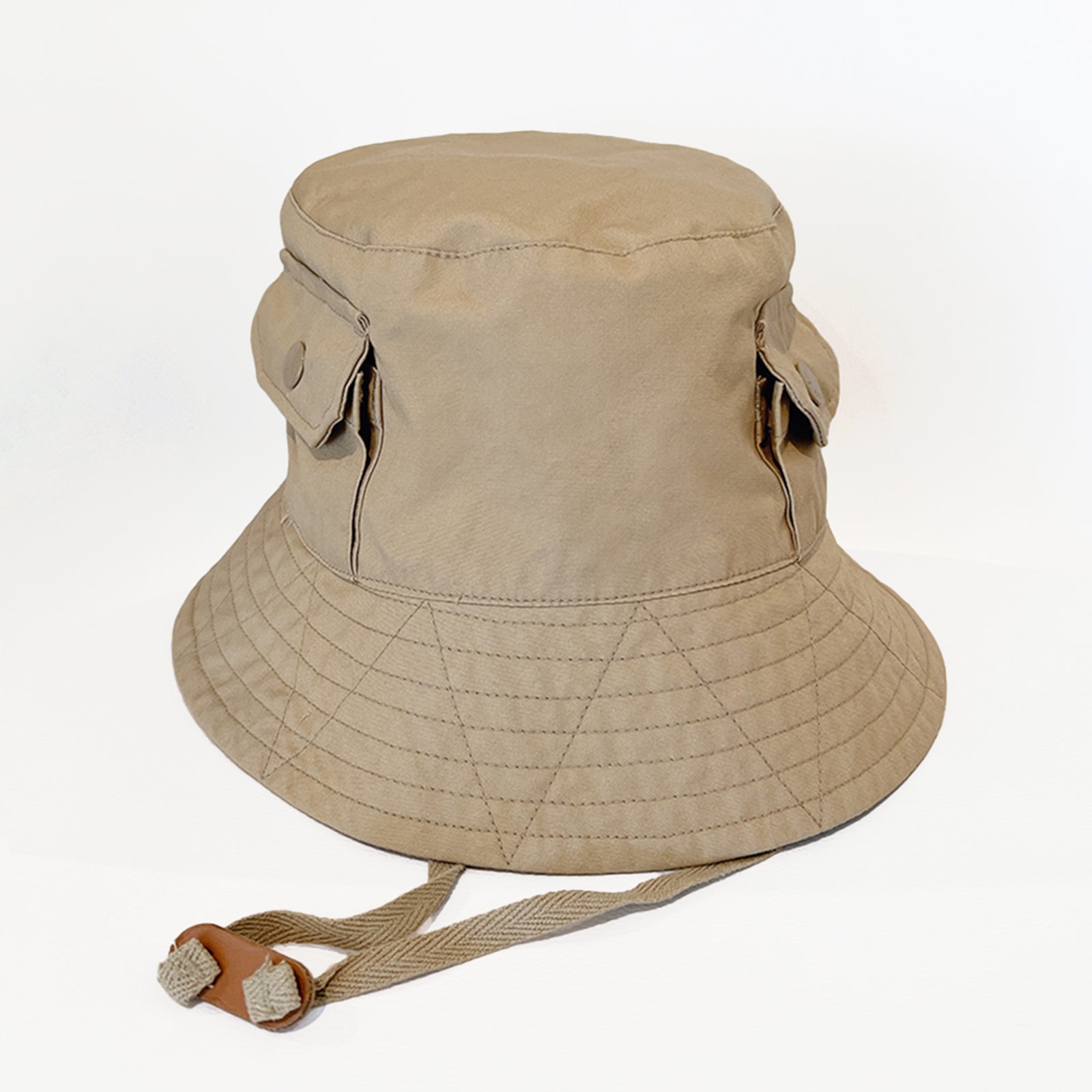 Engineered Garments PC Poplin Explorer Hat - Khaki | Garmentory