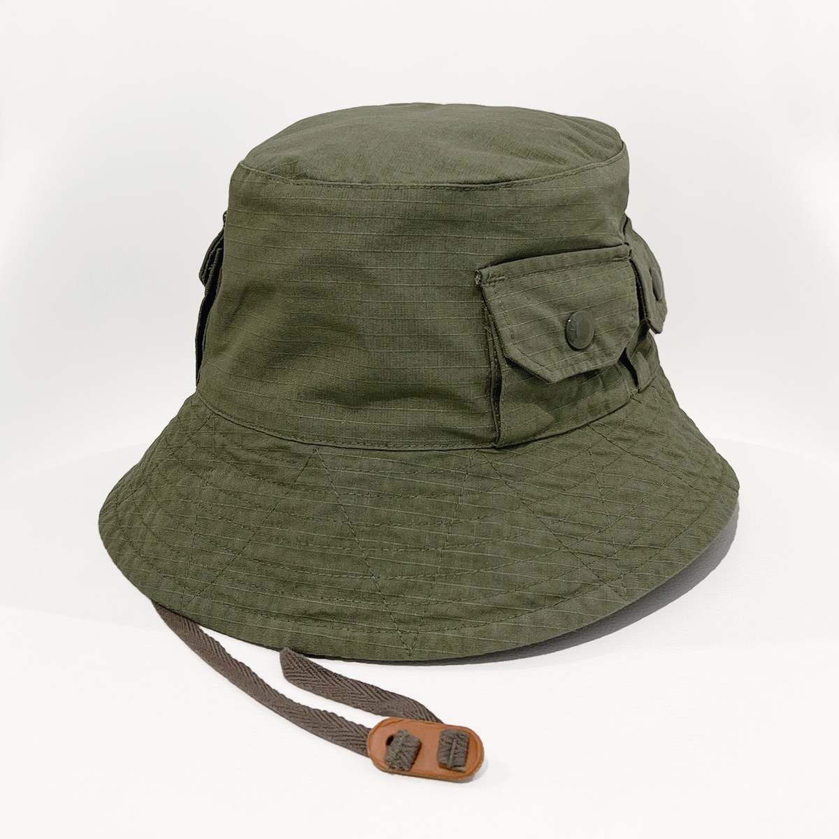 Engineered Garments Cotton Ripstop Explorer Hat - Olive | Garmentory
