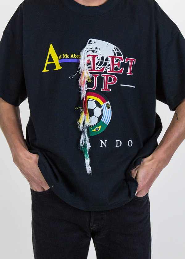 Doublet Black Double-Faced Embroidery T-Shirt | Garmentory