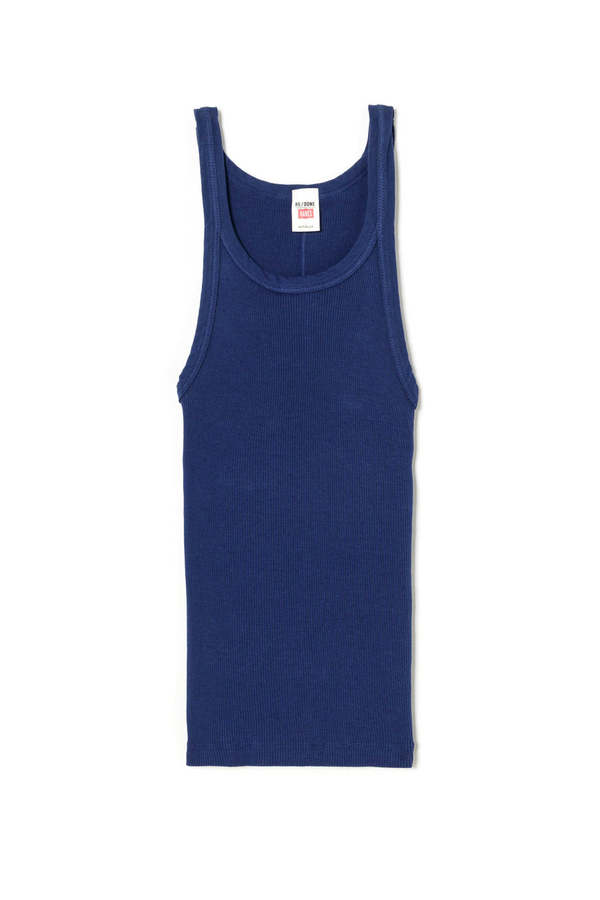 RE/DONE Ribbed Tank - French Blue | Garmentory