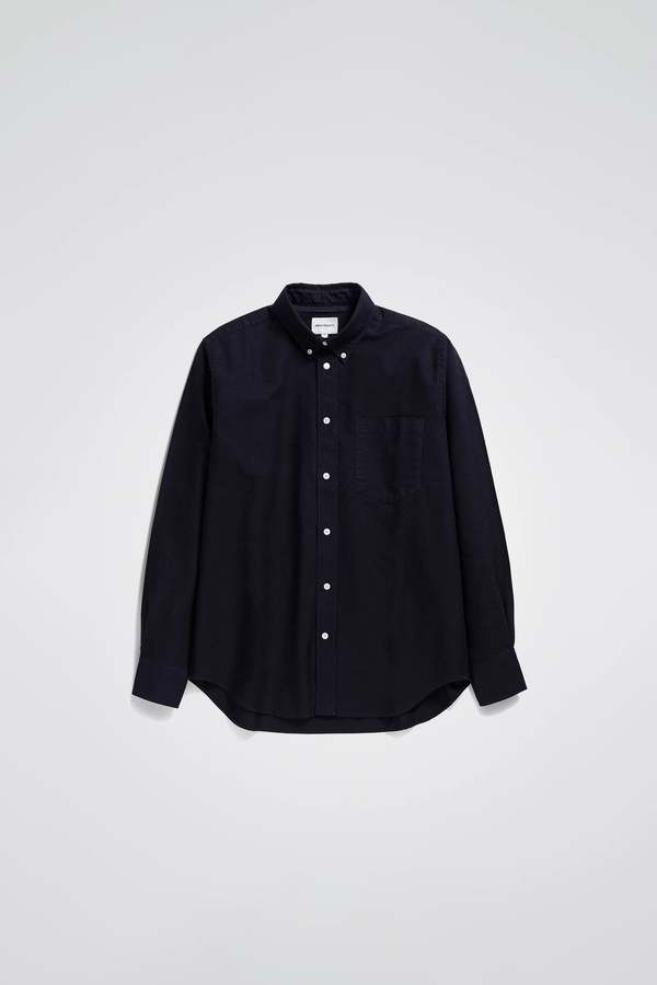 Norse Projects Algot Overdyed Oxford top - Dark Navy | Garmentory