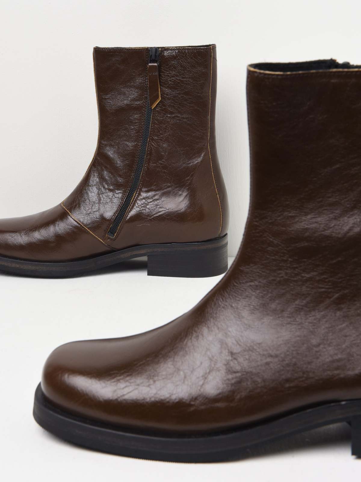 Our Legacy CAMION A3207CO boots - OLIVE LEATHER | Garmentory