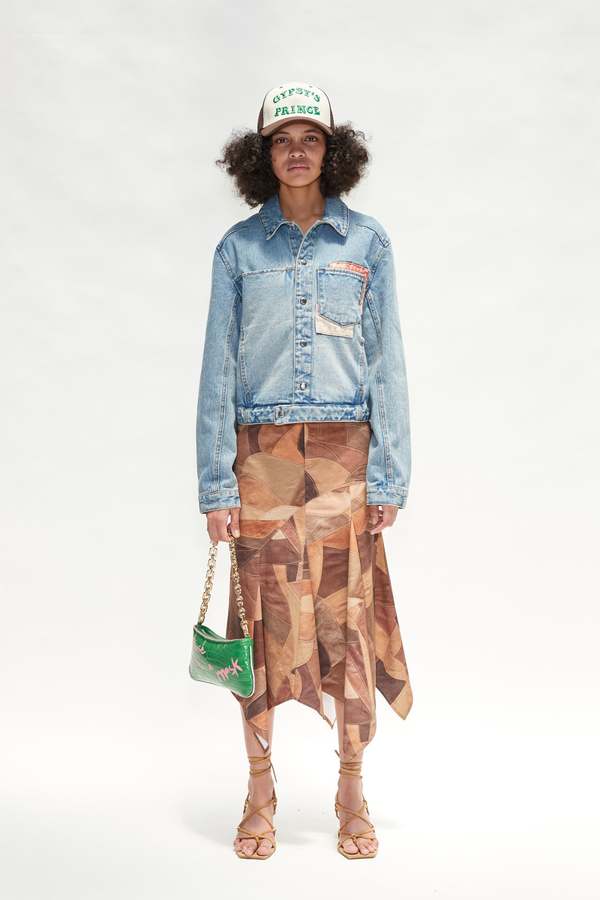 ANDERSSON BELL Clown Patch Denim Jacket - Washed Blue | Garmentory