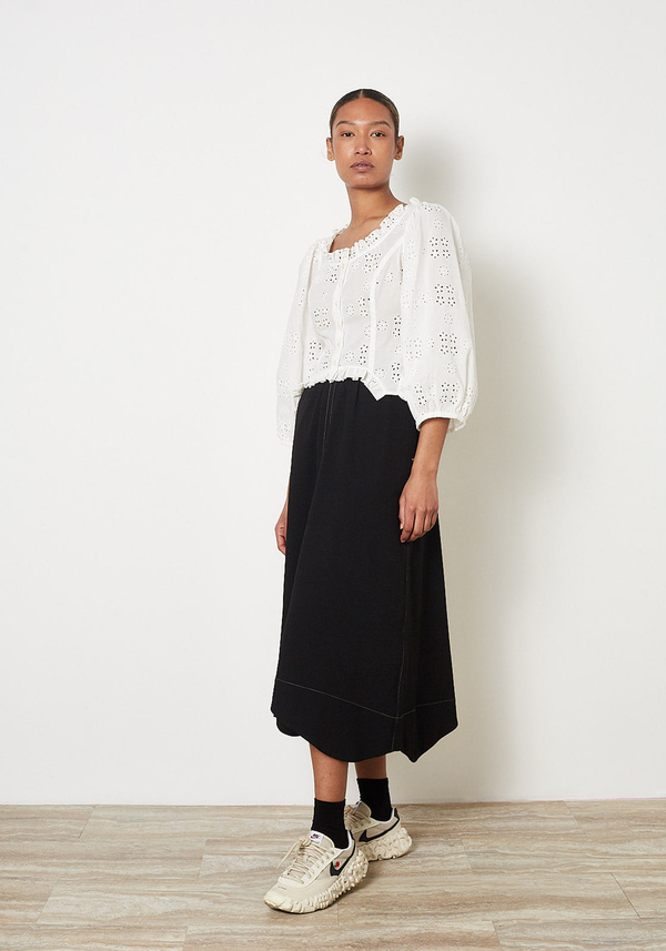 Sandy Liang Palisade Top - Eyelet White | Garmentory