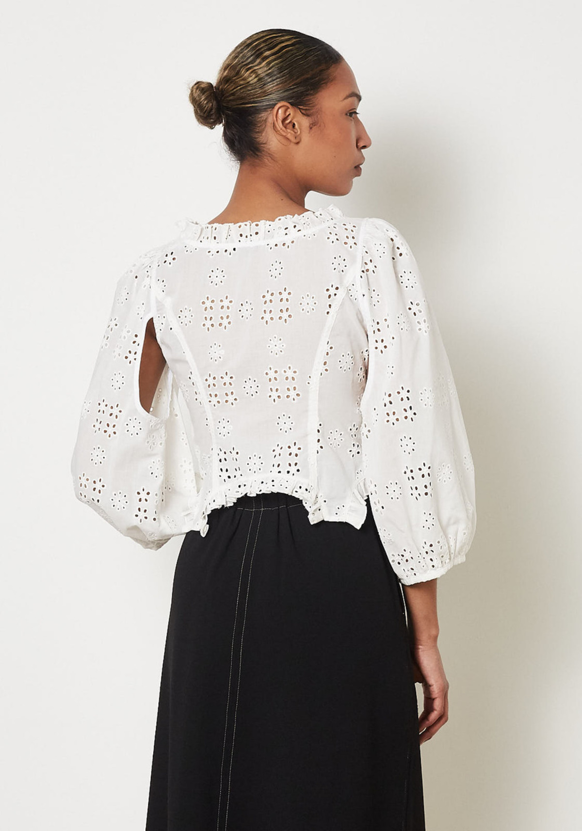 Sandy Liang Palisade Top - Eyelet White | Garmentory