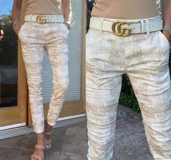 Bevy Flog Dafna Pants - Ivory Geo | Garmentory