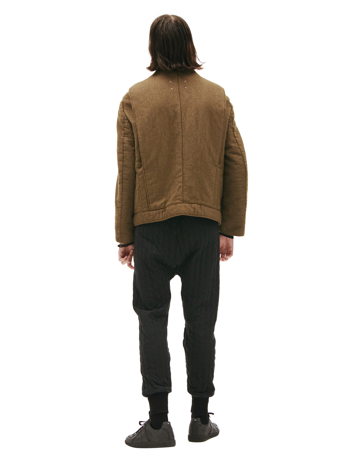 Maison Margiela Wool Quilted Jacket - Khaki | Garmentory