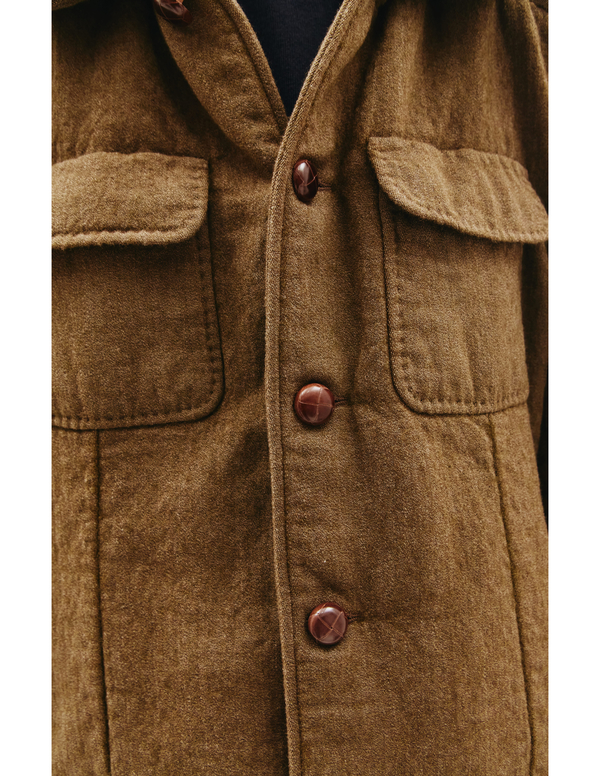 Maison Margiela Wool Quilted Jacket - Khaki | Garmentory