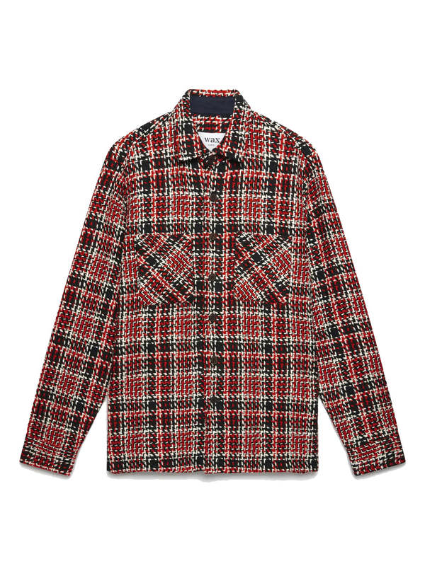 Wax London Lumberjack Whiting Overshirt - Black/Red | Garmentory