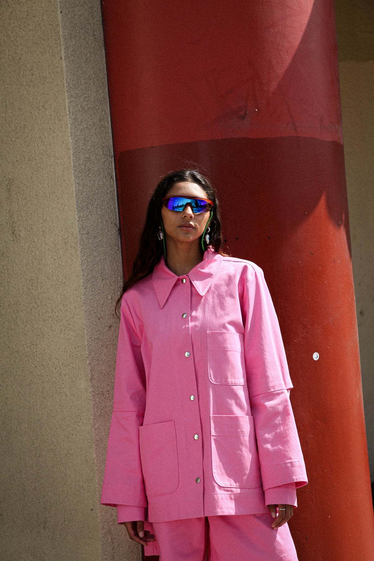 KkCo Slit Jacket - Pink | Garmentory