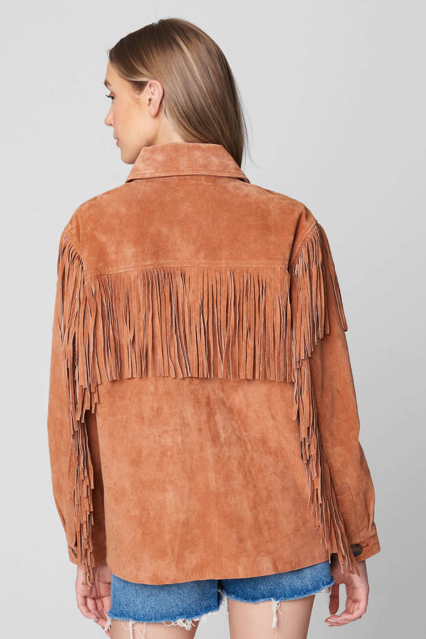BLANK NYC Paprika Suede Fringe Jacket | Garmentory